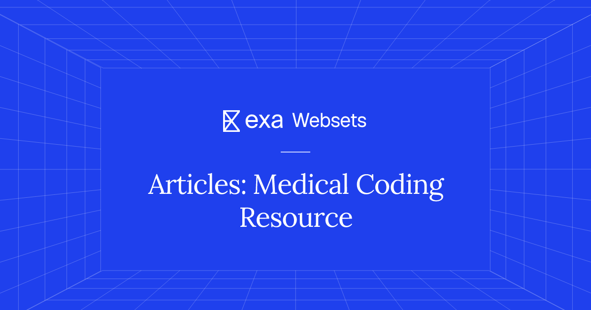 5 Articles: Medical Coding Resource | Exa Websets