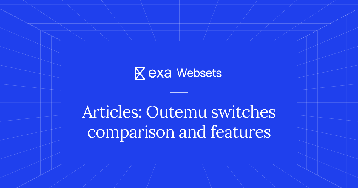 5 Articles: Outemu switches comparison and features | Exa Websets