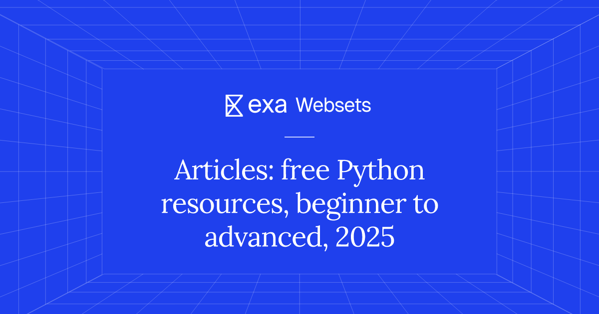 5 Articles: free Python resources, beginner to advanced, 2025 | Exa Websets