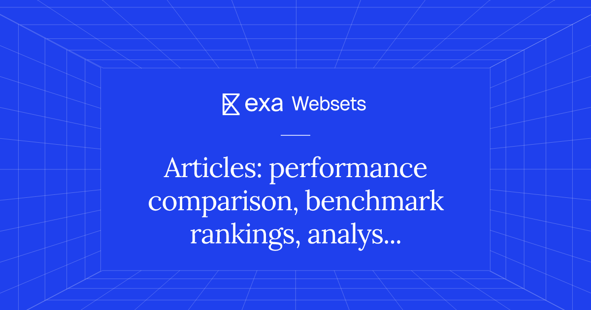 5 Articles Performance Comparison Benchmark Rankings Analysis Exa