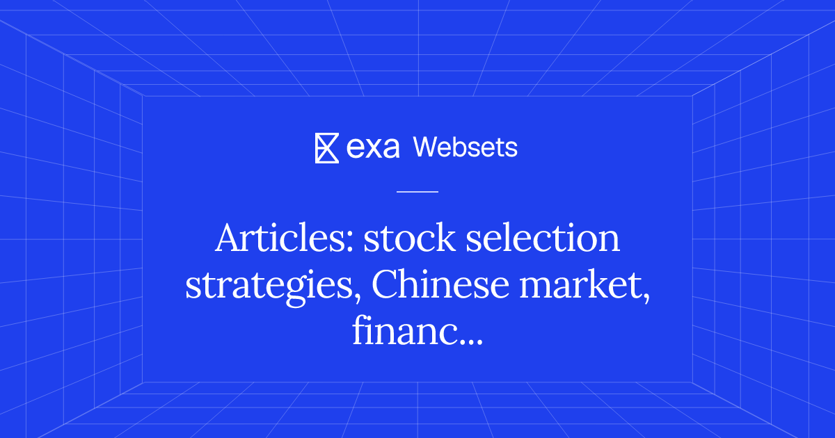 5 Articles: stock selection strategies, Chinese market, financial media ...