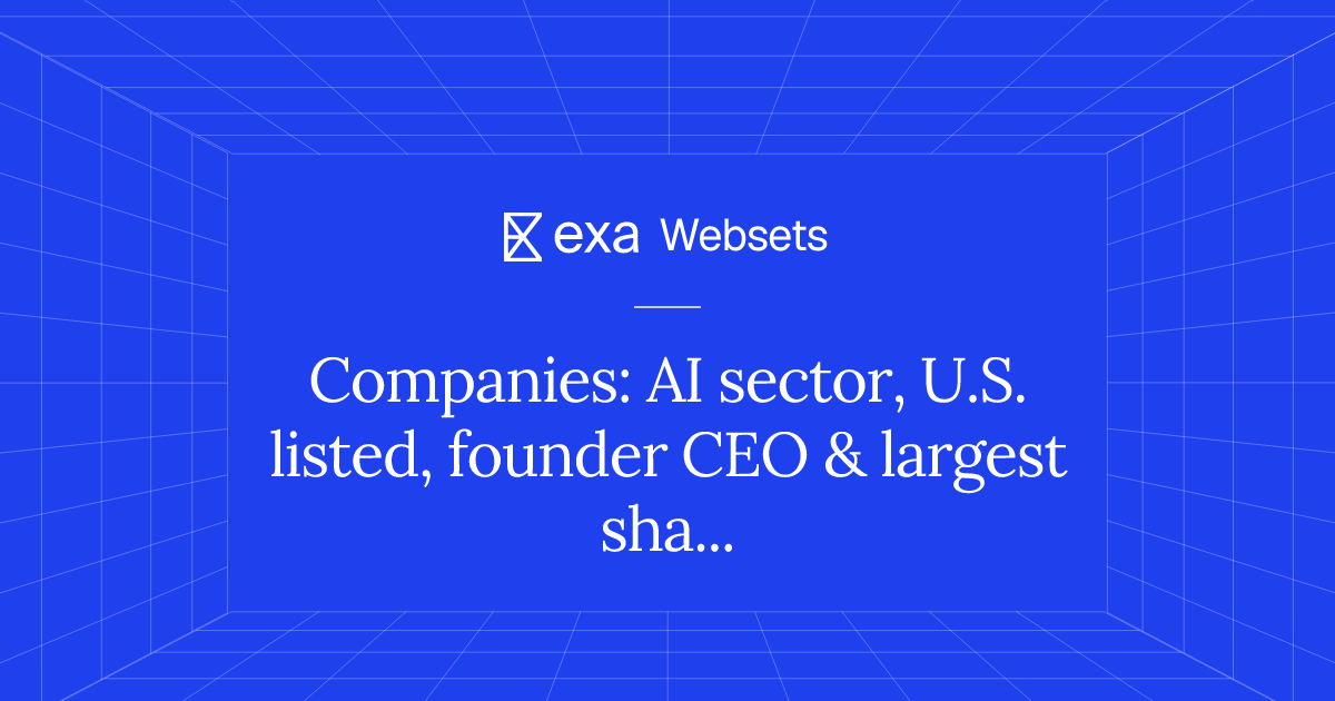 5 Companies: AI sector, U.S. listed, founder CEO & largest shareholder ...