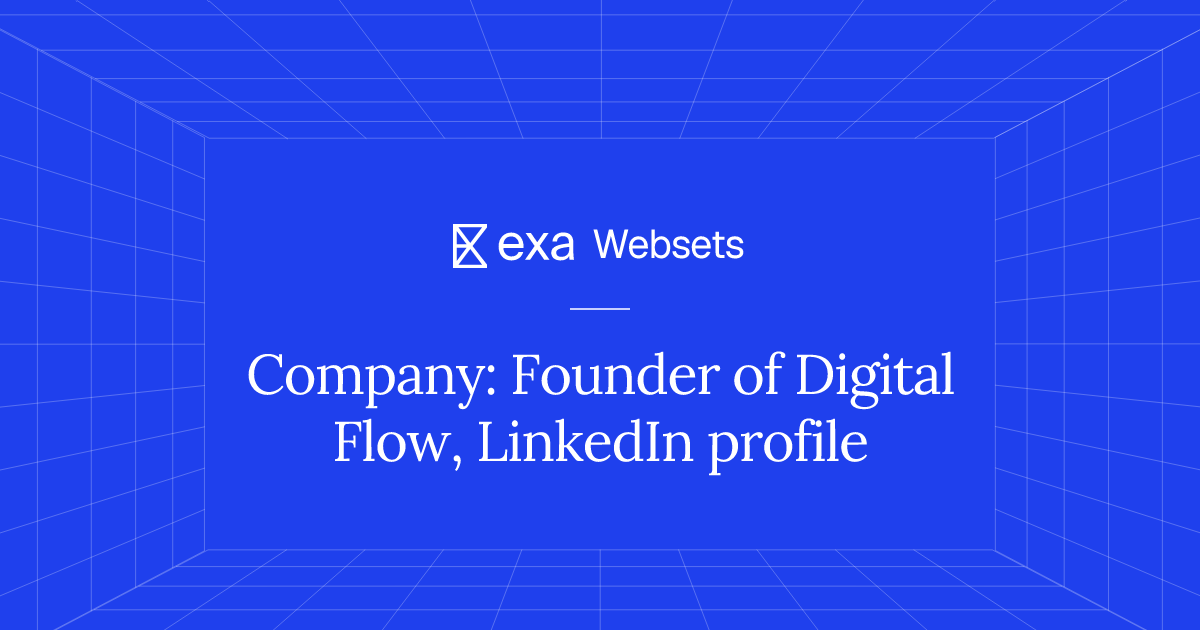 5 Company: Founder of Digital Flow, LinkedIn profile | Exa Websets