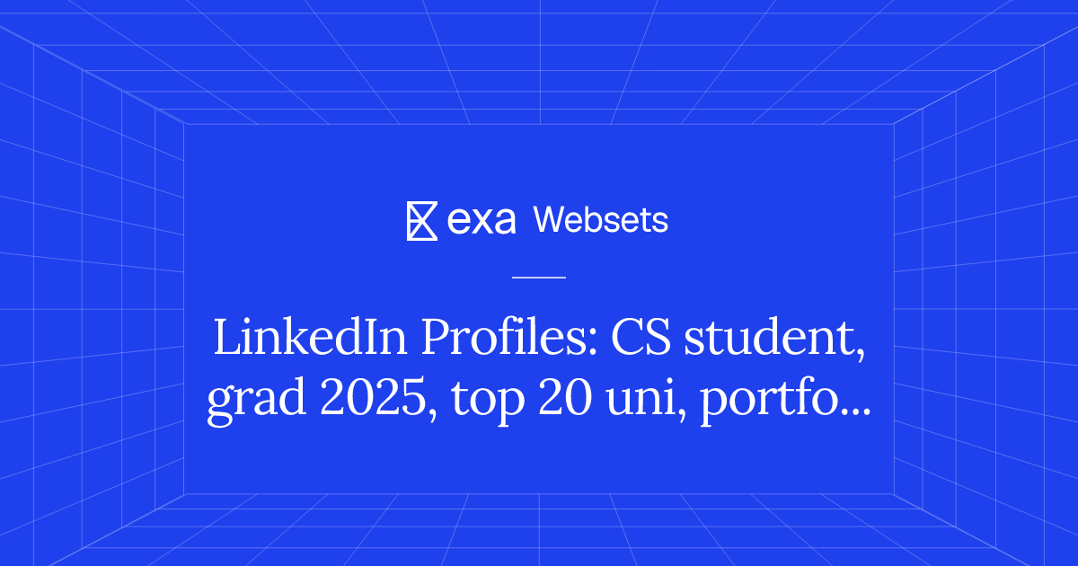 10 LinkedIn Profiles: CS student, grad 2025, top 20 uni, portfolio ...