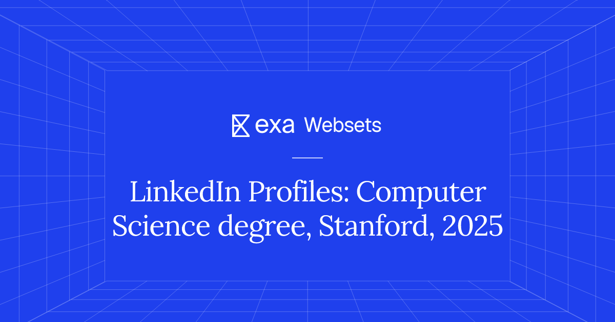 5 LinkedIn Profiles: Computer Science degree, Stanford, 2025 | Exa Websets