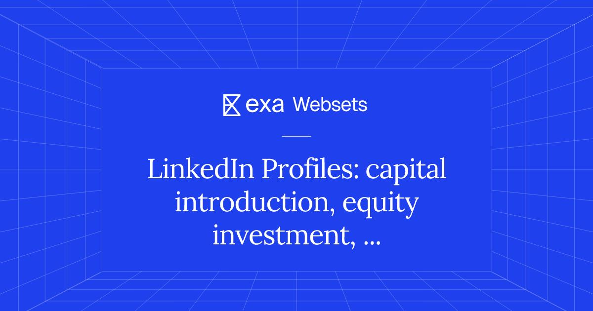 5 LinkedIn Profiles: capital introduction, equity investment, Nordics ...