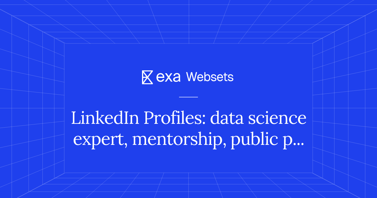 5 LinkedIn Profiles: data science expert, mentorship, public presence ...