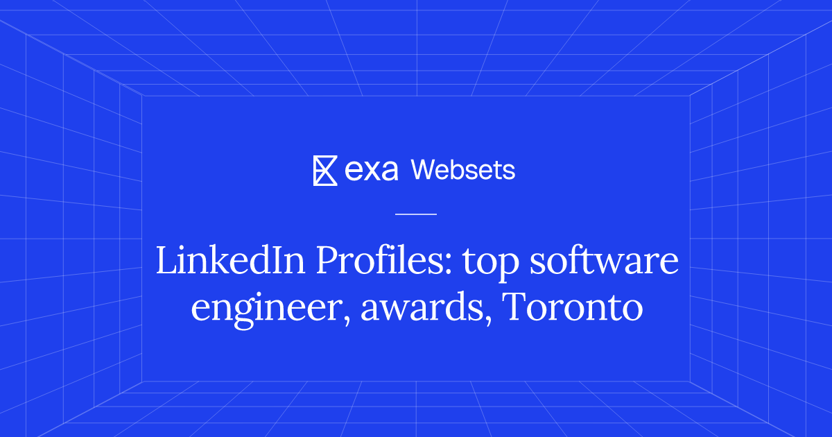 5 LinkedIn Profiles: top software engineer, awards, Toronto | Exa Websets