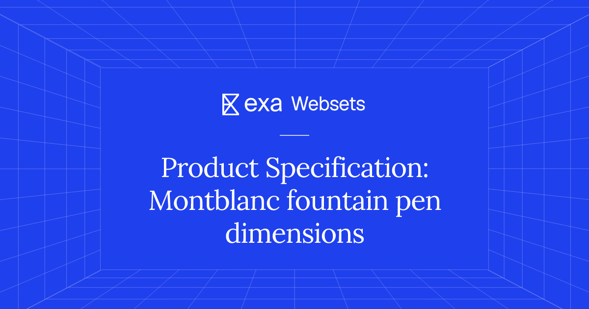 5 Product Specification: Montblanc fountain pen dimensions | Exa Websets