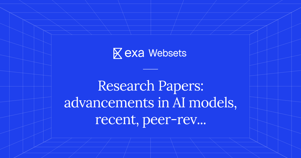 5 Research Papers: advancements in AI models, recent, peer-reviewed ...